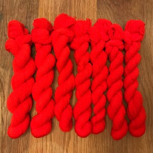 Red 100% Wool Reclaimed Recycled Yarn Lace Weight - Etsy