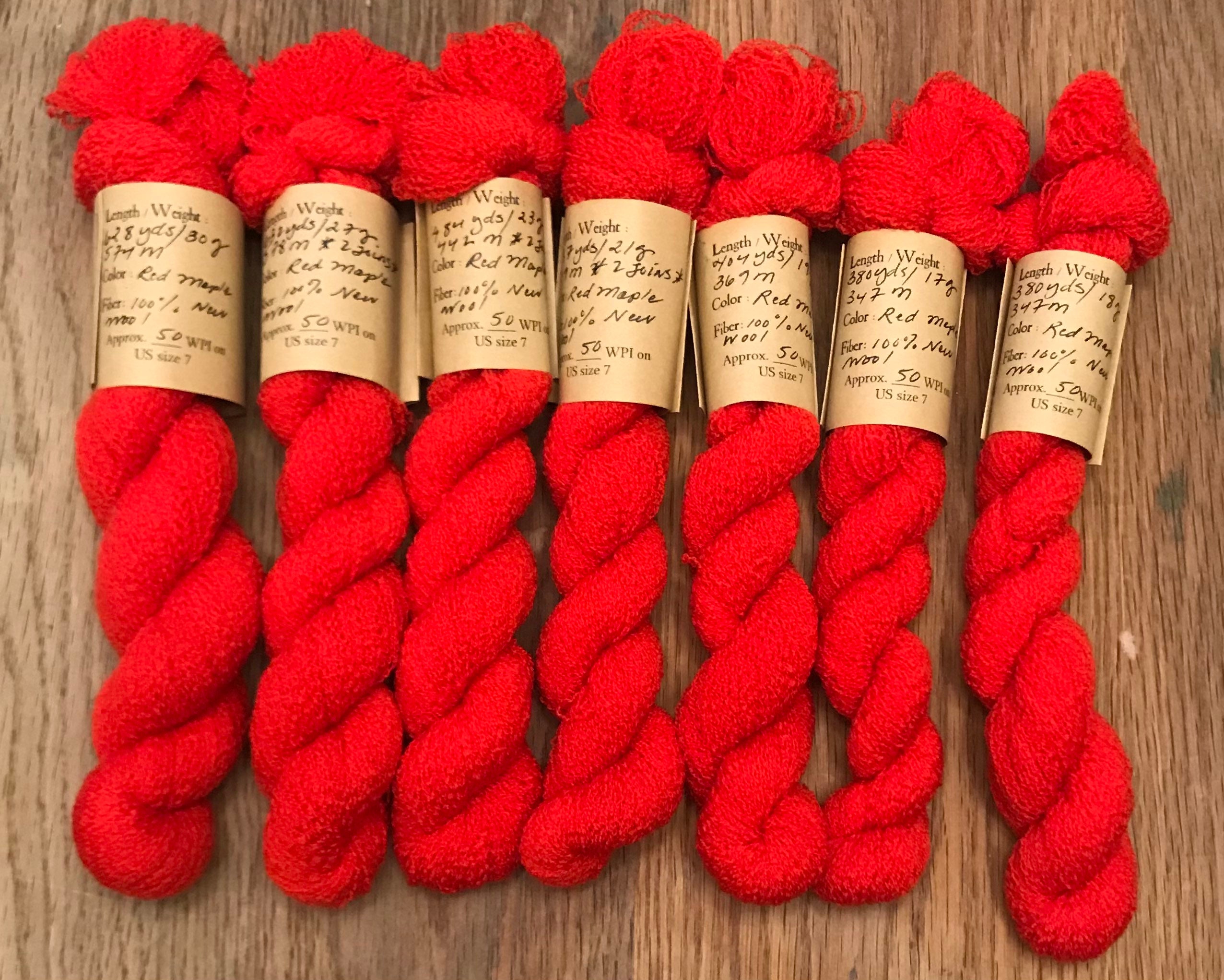 Red 100% Wool Reclaimed Recycled Yarn Lace Weight - Etsy