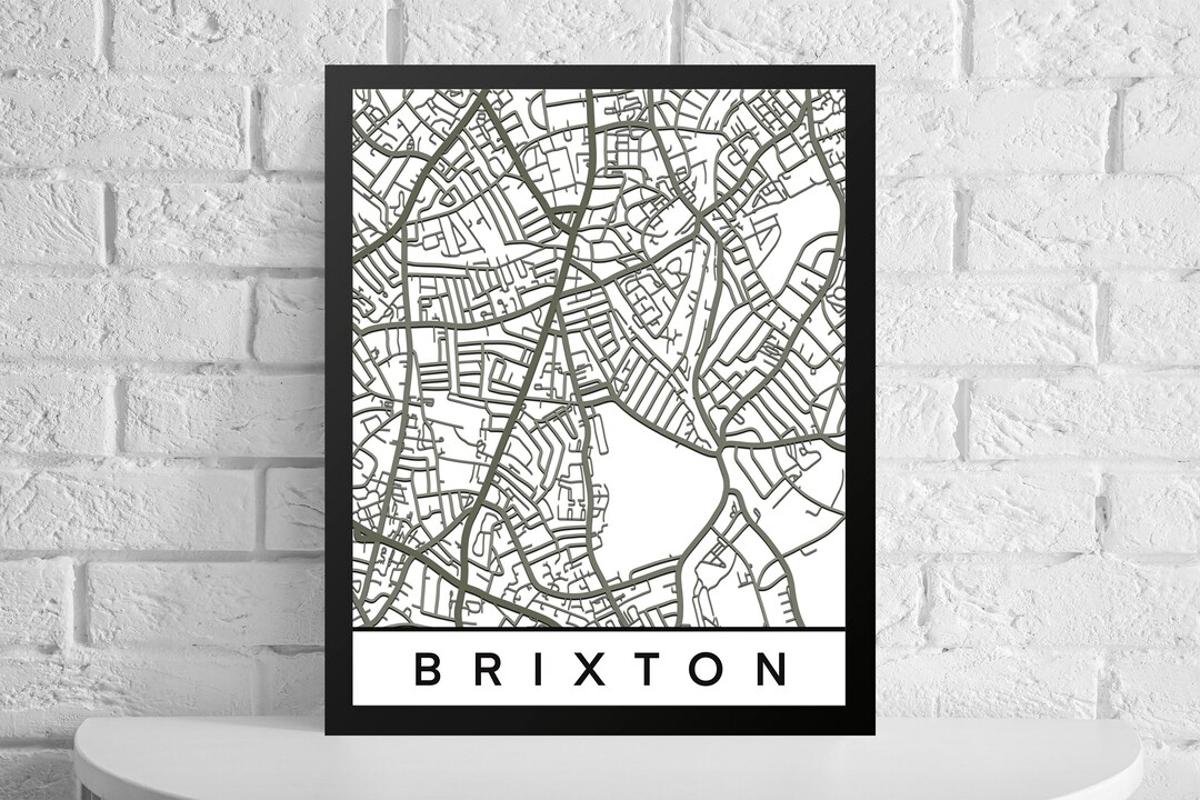 Brixton London Road Map Digital Print - Etsy