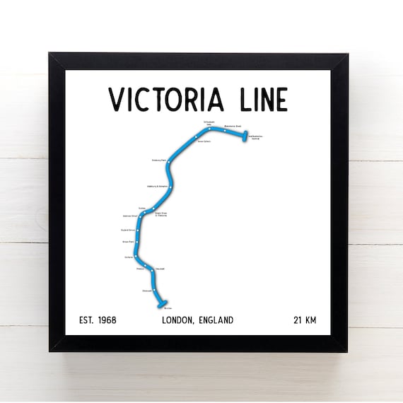 VICTORIA LINE London Underground Tube Stations Digital | Etsy
