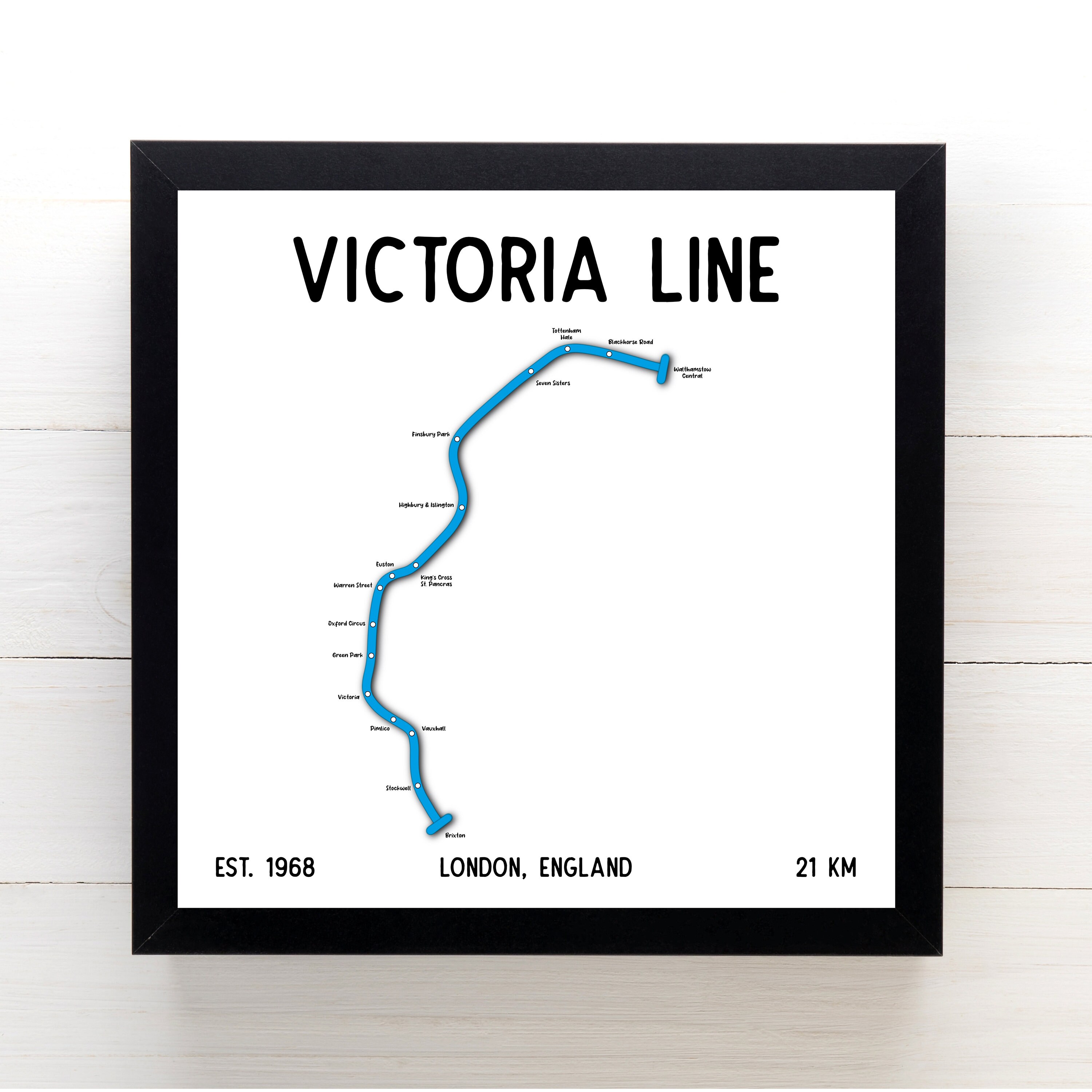 VICTORIA LINE London Underground Tube Stations Digital Print - Etsy