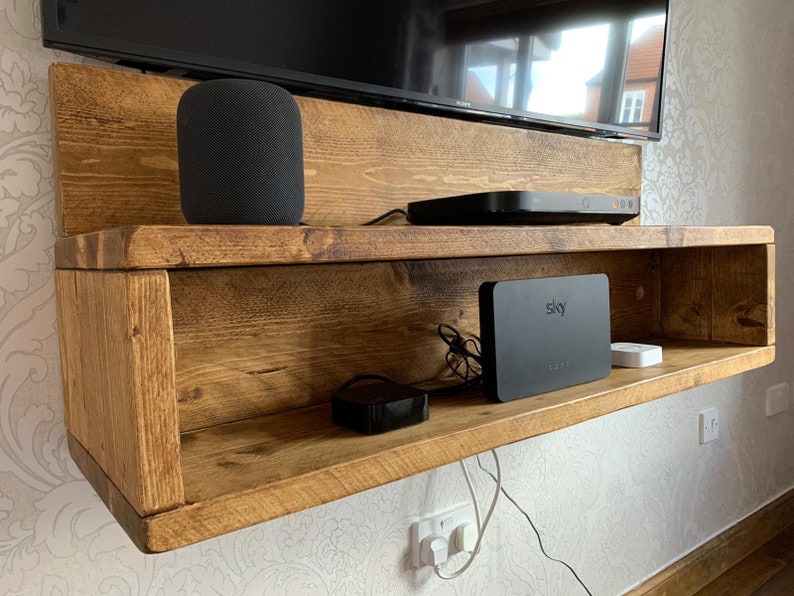 Floating TV Shelf | Modern | Rustic | Classic | Tv | Handmade - Etsy UK