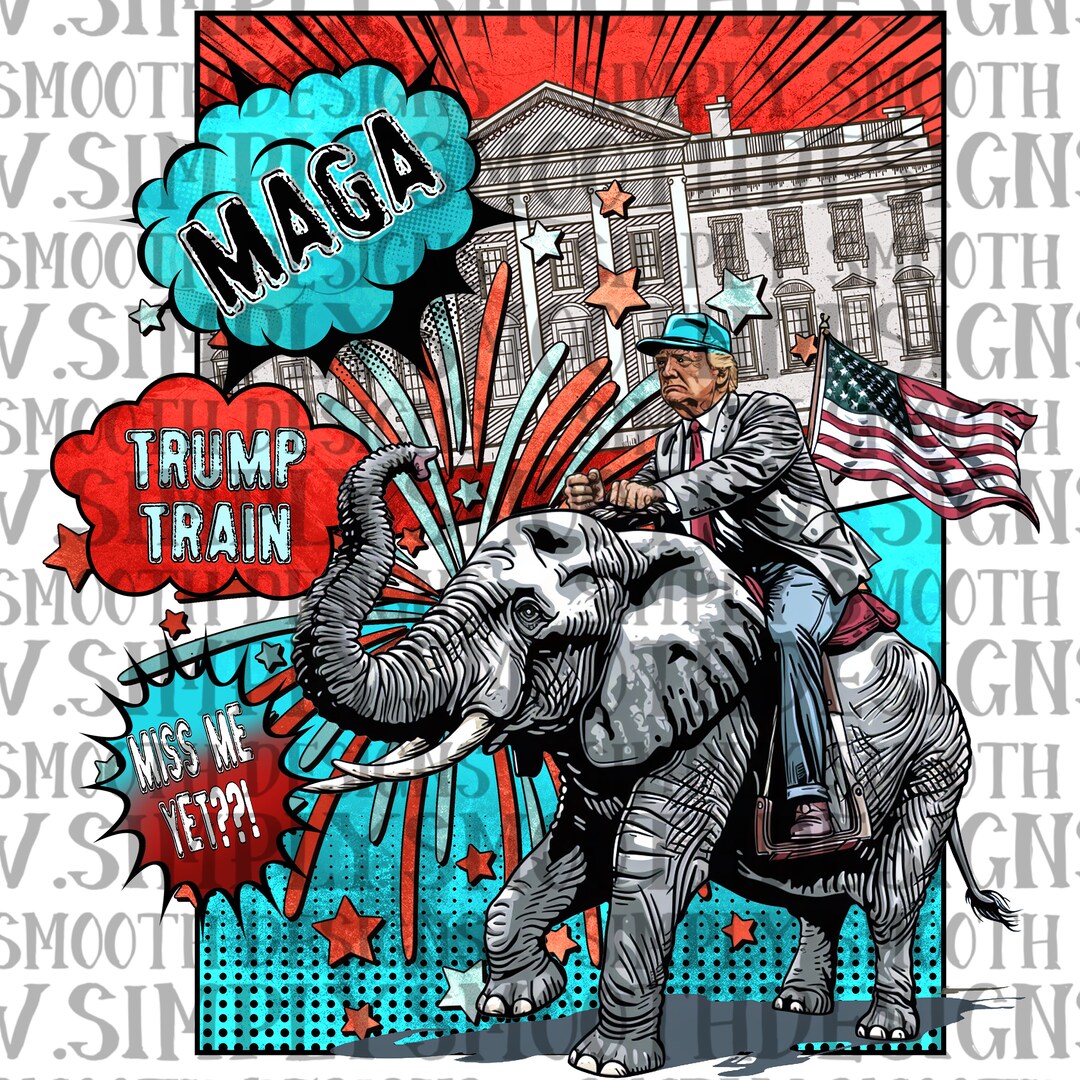 Comic Trump Train President Png Download Original Designer - Etsy