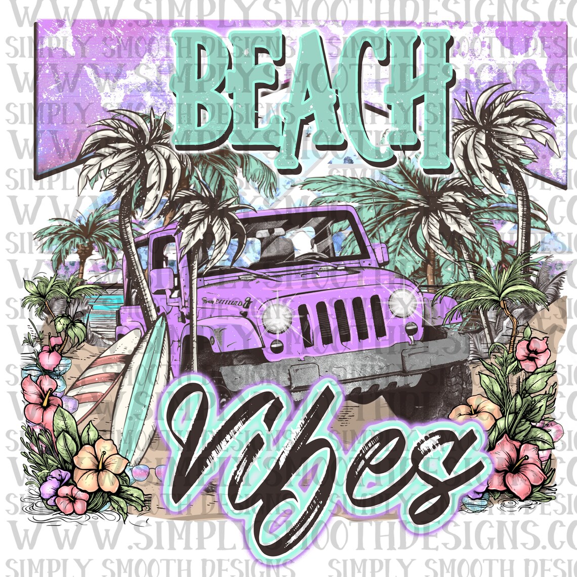 Beach Vibes Png Download - Etsy
