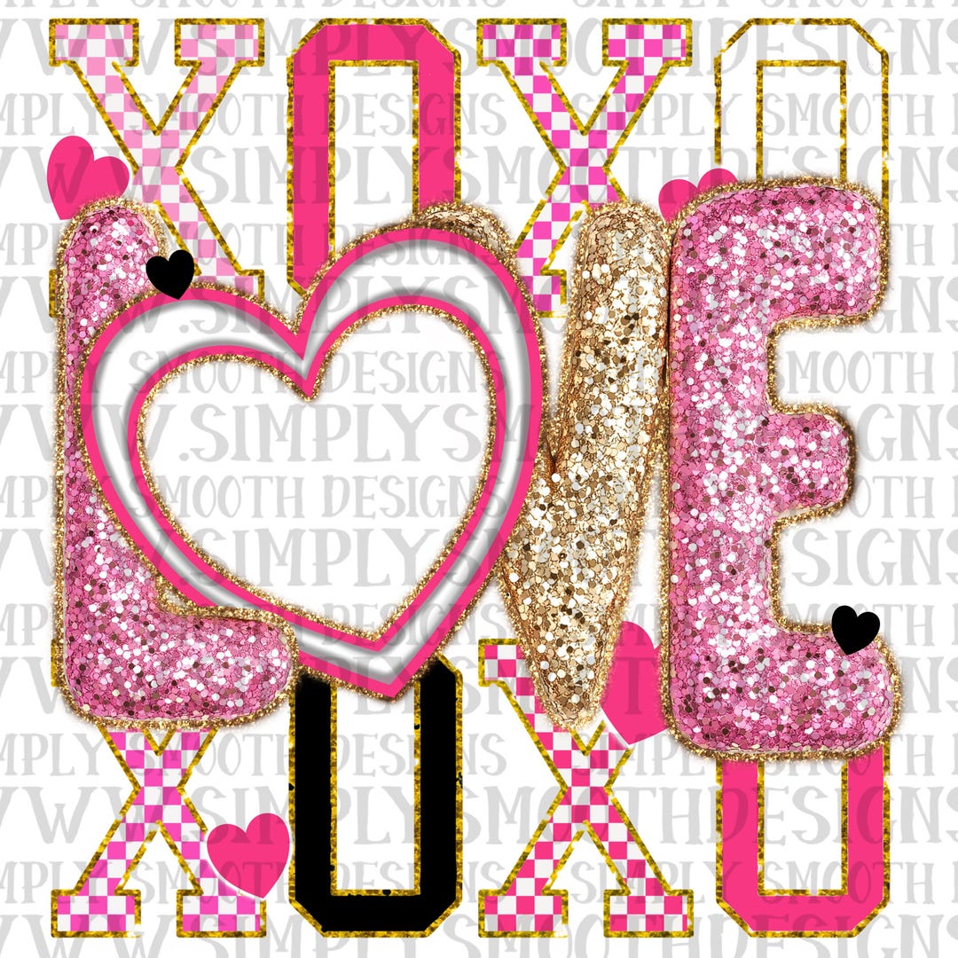Love Custom Fill Heart Glitter Png Download Original Designer - Etsy