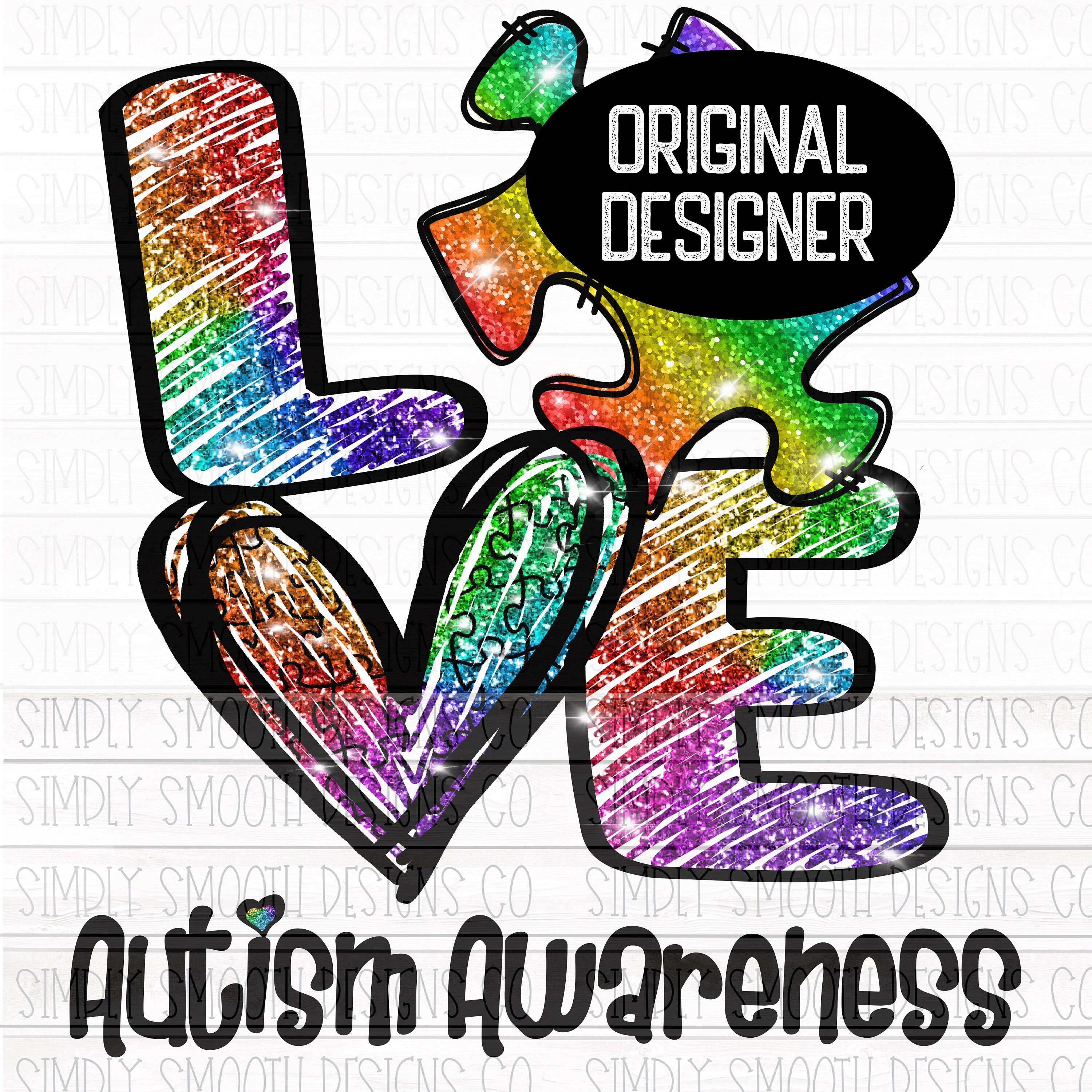Autism Love PNG DOWNLOAD - Etsy