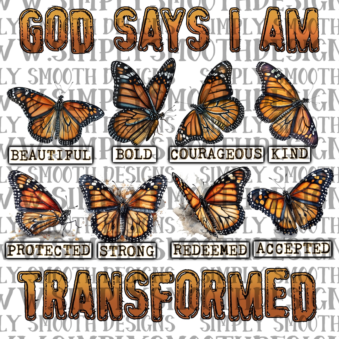 God Says I Am Butterflies Png ORIGINAL DESIGNER - Etsy