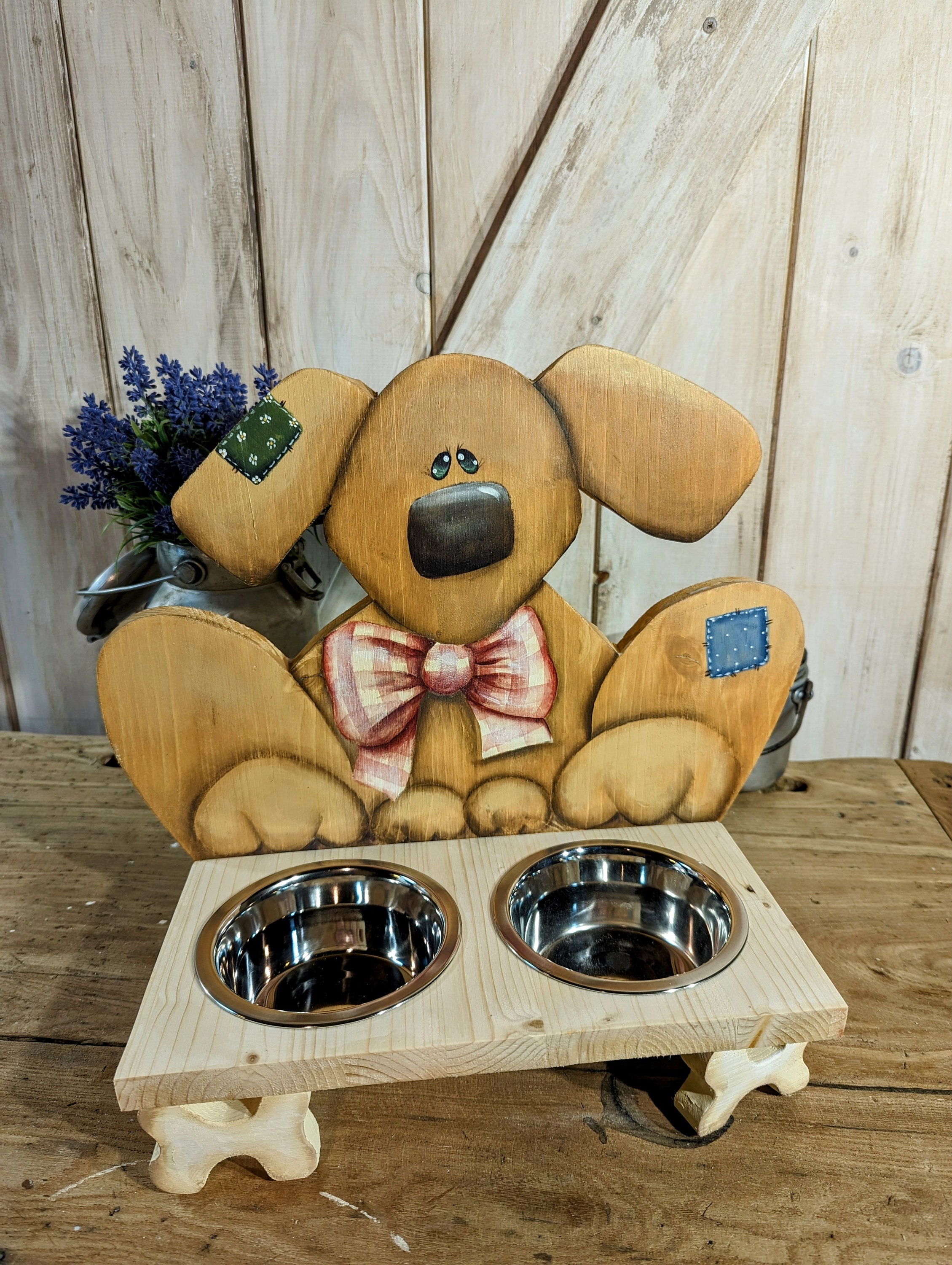 Puppet Dog Bowl Holder, Animal Eating, Home Decor - Etsy