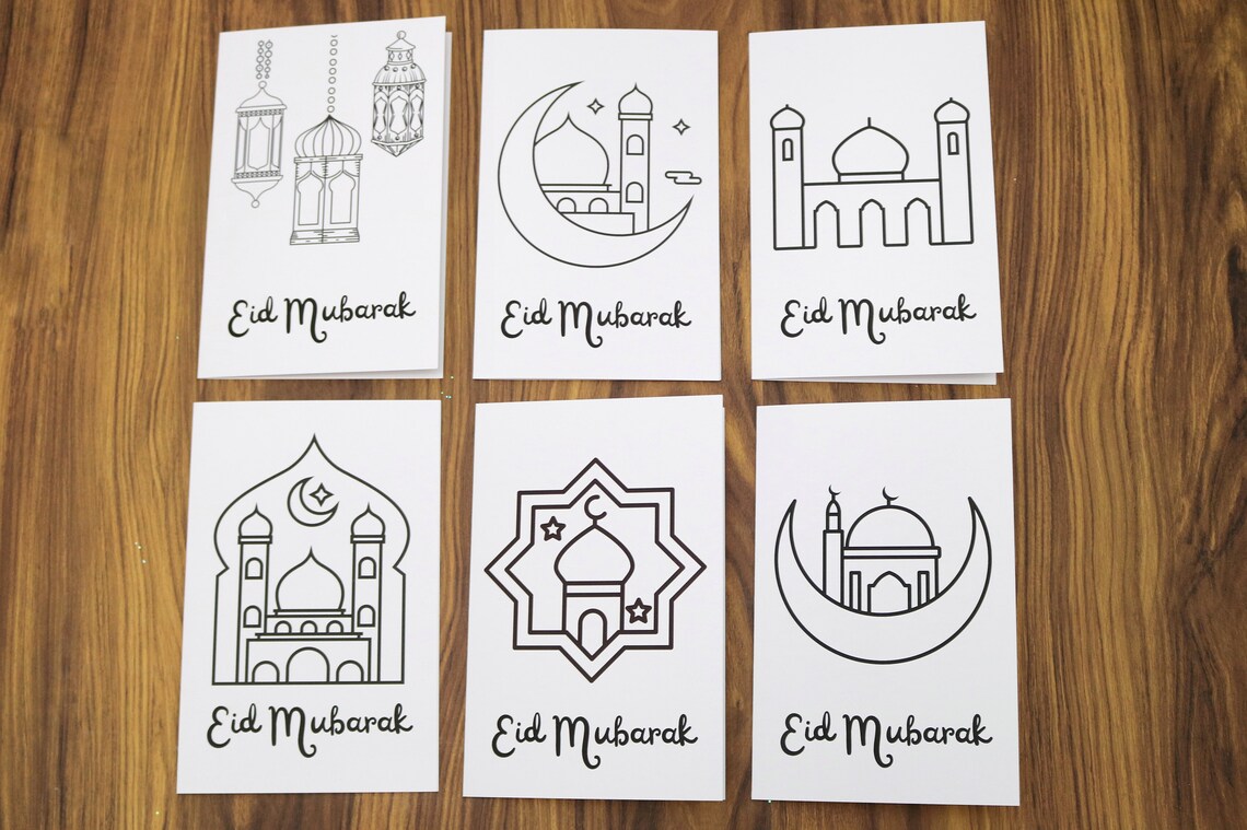 Ramadan Eid DIY Printable Cards Bundle Ramadan Eid Cards for - Etsy
