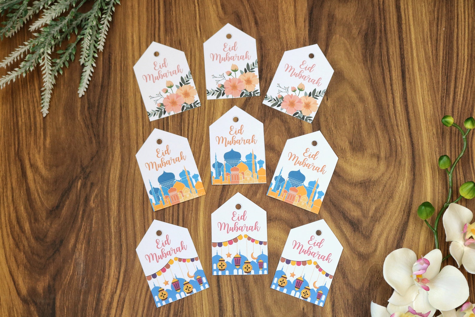 Printable Eid Gift Tags | Digital Eid Mubarak Tags | Eid Digital ...