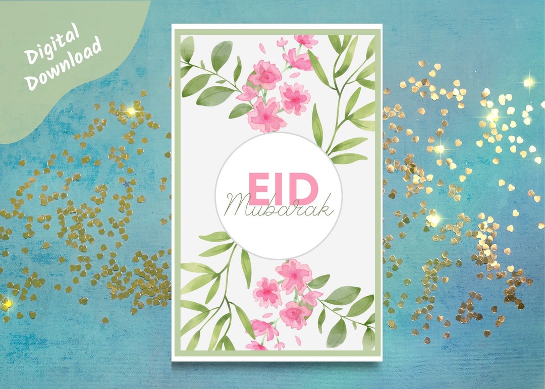 Printable Eid Card | Digital Eid Card | Eid Digital Download ...