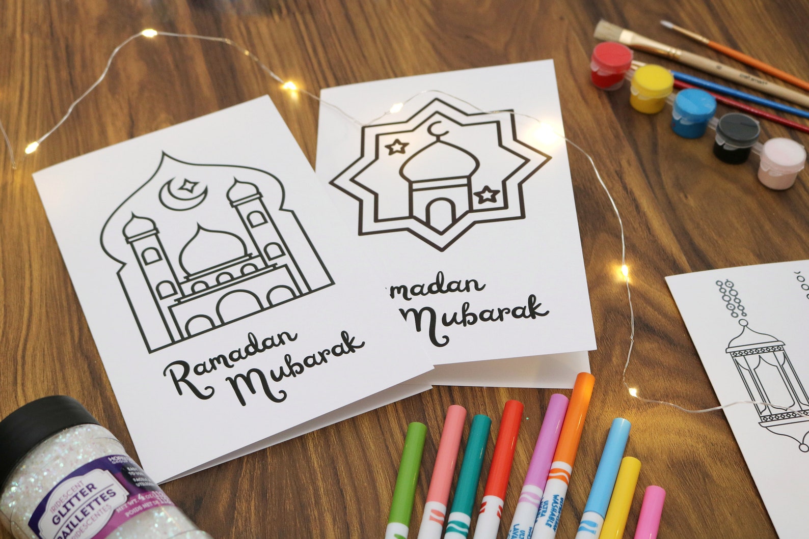 Ramadan Eid DIY Printable Cards Bundle Ramadan Eid Cards for - Etsy
