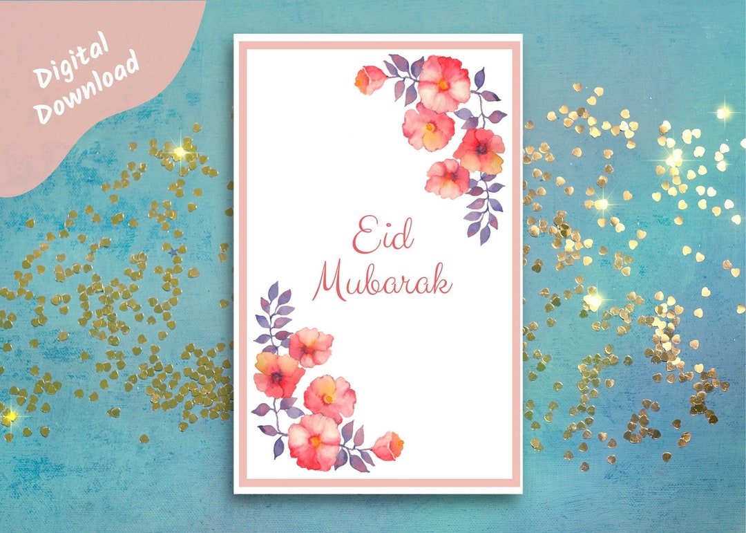 Printable Eid Card | Digital Eid Card | Eid Digital Download ...