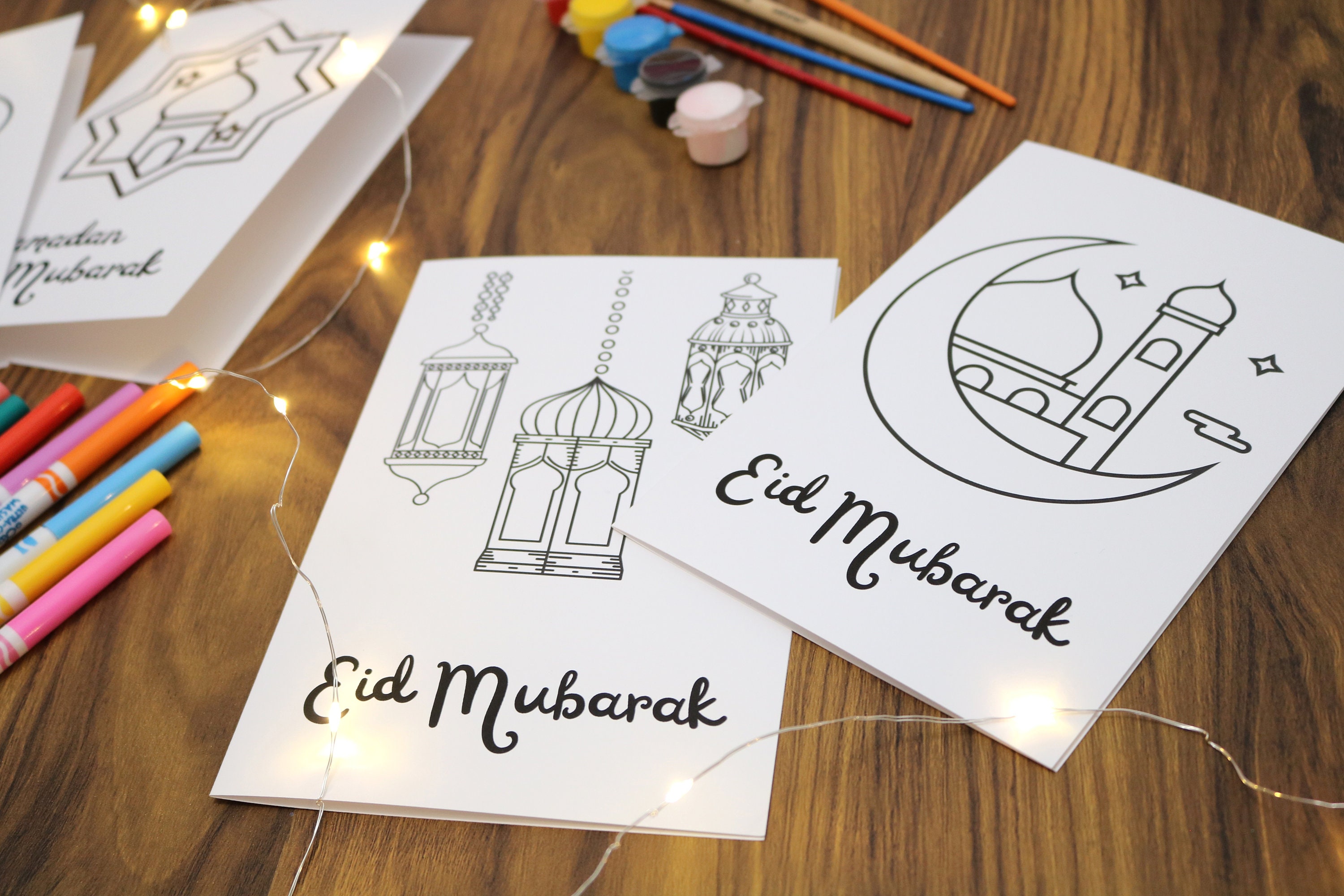 Ramadan Eid DIY Printable Cards Bundle Ramadan Eid Cards for - Etsy