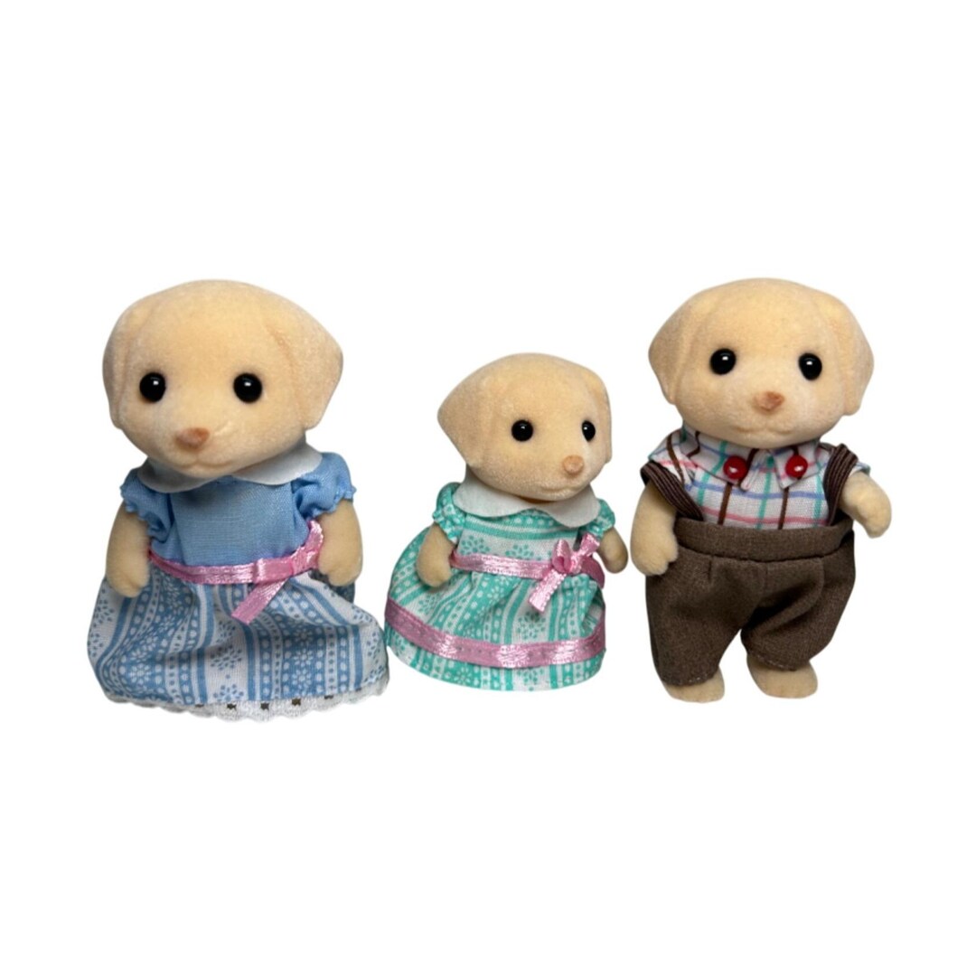 Calico Critters Yellow Labrador Family Lab Dog Set of 3 Sylvanian ...