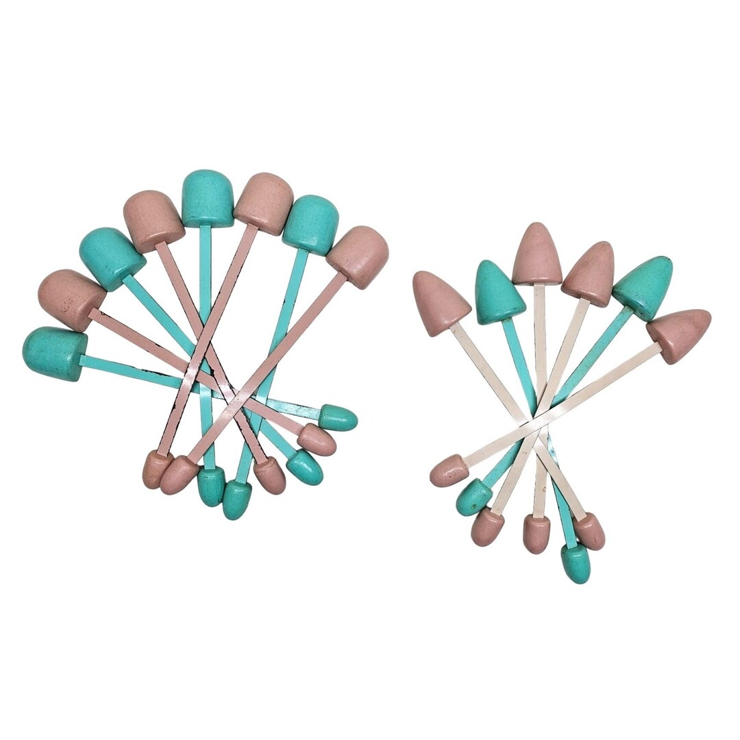 Vintage Shoe Stretchers Shaper Tree Pink Blue Metal and Wood 7 Pair Lot ...