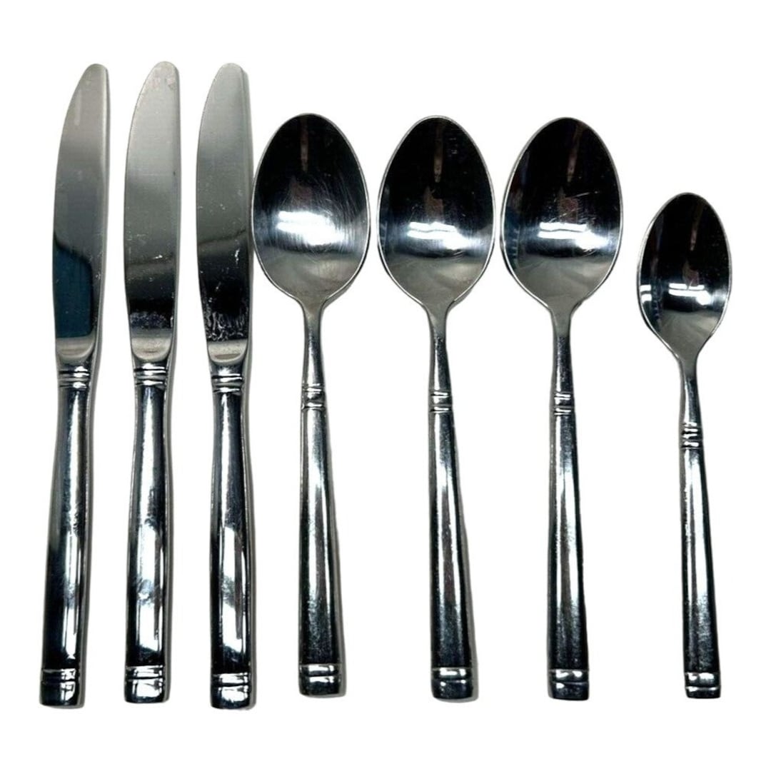 Mikasa Stephanie Stainless Flatware Knife Tablespoon Teaspoon Spoon 7 Pc Lot - Etsy
