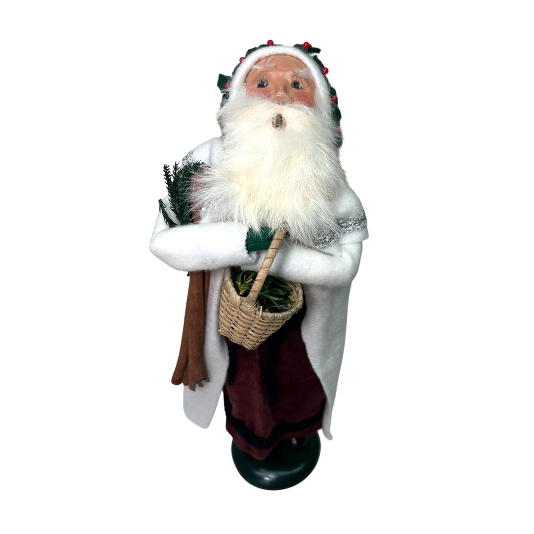 Byers Choice 1988 Victorian Santa Claus Caroler White Coat - Etsy