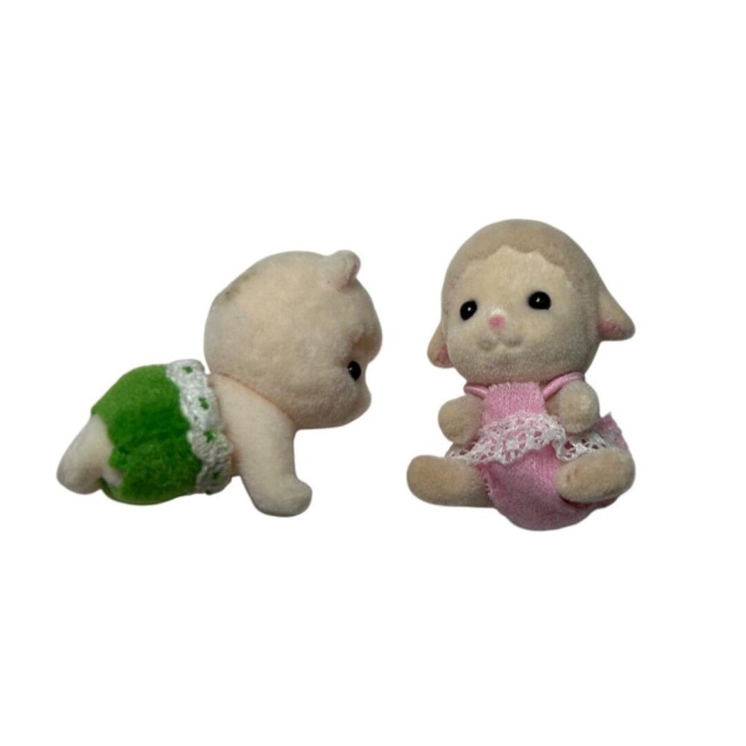 Calico Critters Sheep Baby Twins Set of 2 Sylvanian Families - Etsy