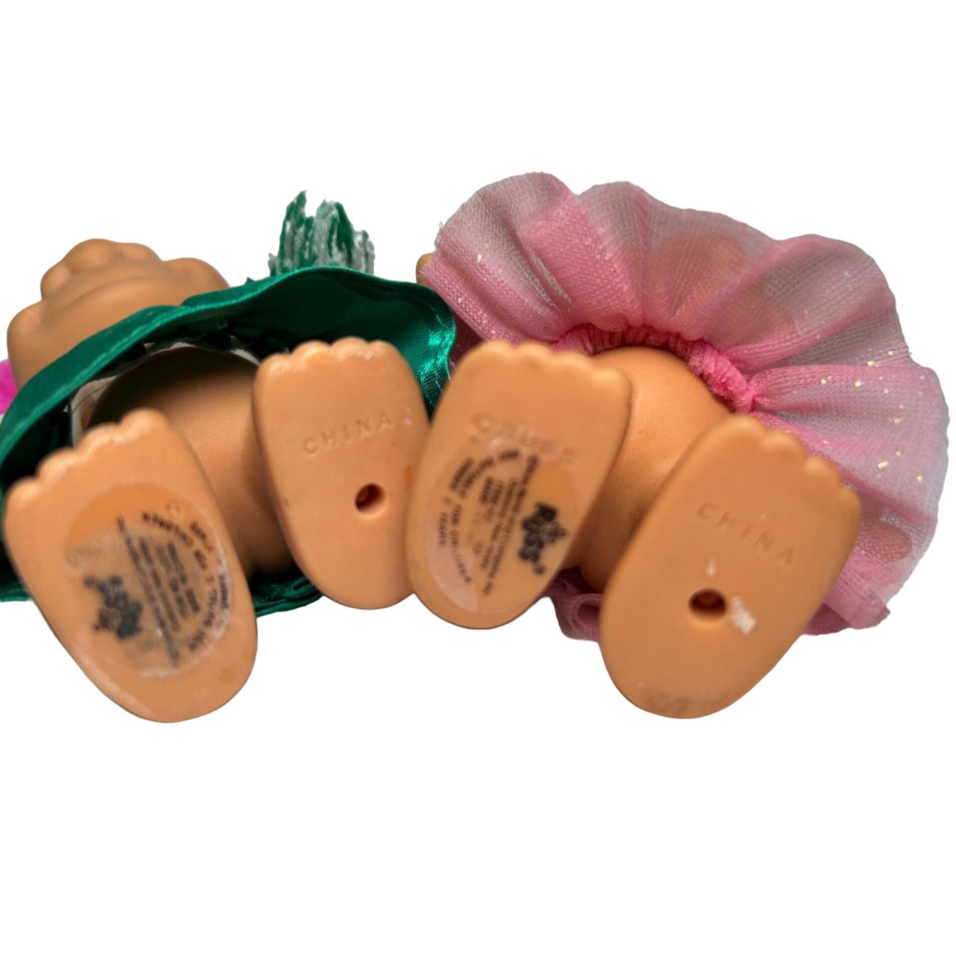 Vintage Russ Troll Dolls Cheerleader and Ballerina With Pink Hair Lot ...