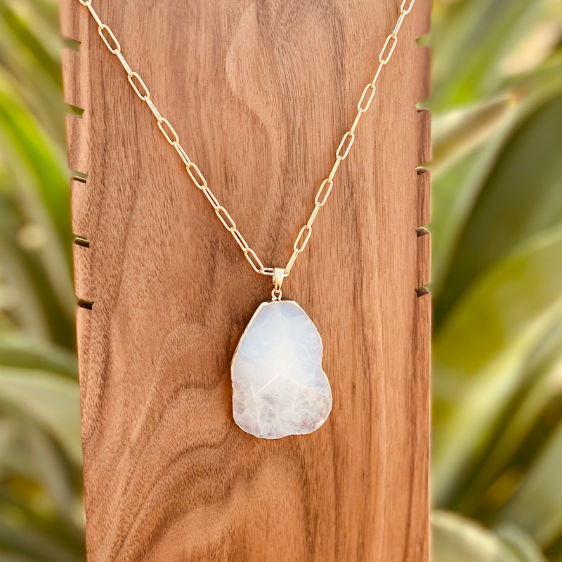 Large Stone Pendant - Etsy