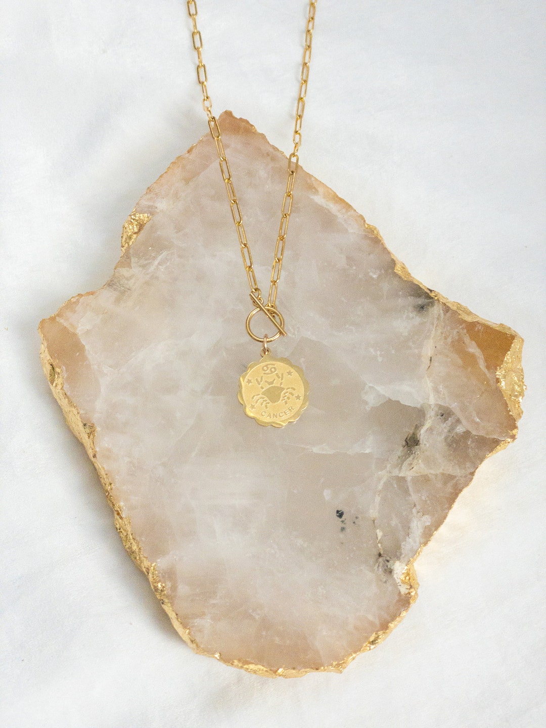 24K Gold Filled Zodiac Horoscope Sign | Constellation Medallion Pendant ...