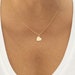 Single Floating Solid Heart Necklace | 14K Gold Filled Heart Charm and ...