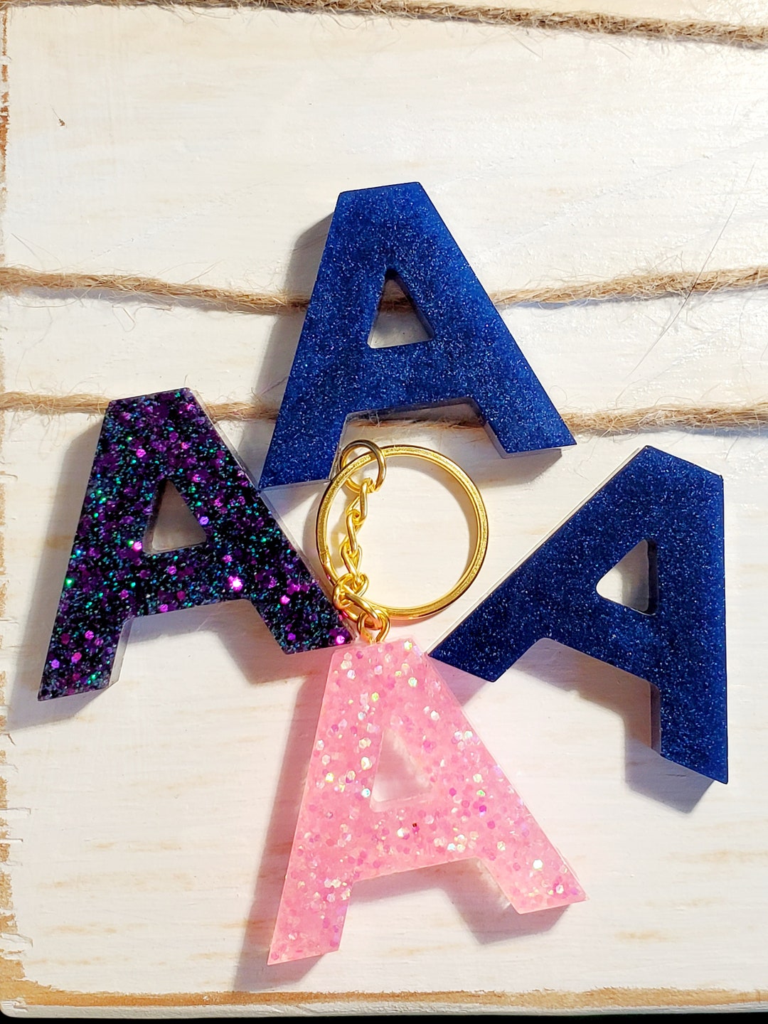Letter A Keychain - Etsy