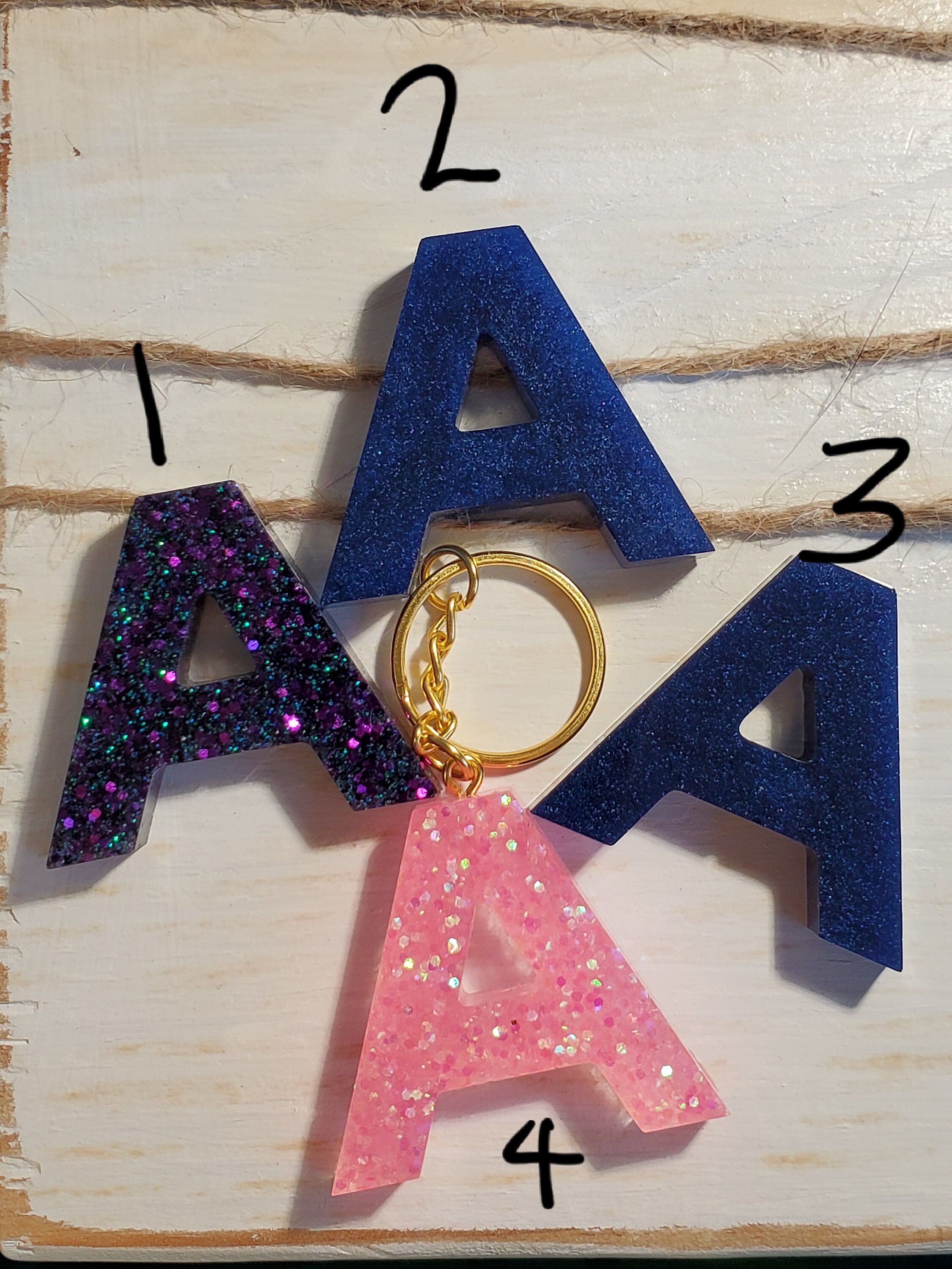 Letter A Keychain - Etsy