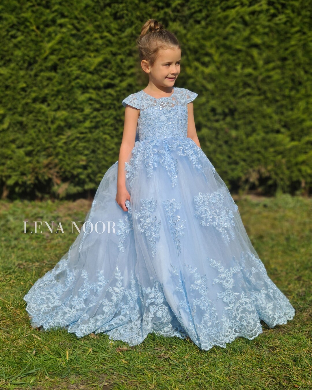 Blue Flowergirl Dress - SHIPS TODAY! - Blue Formal Dress for Girls ...