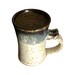 Cream & Blue Glazed Pottery Coffee Mugs - Etsy