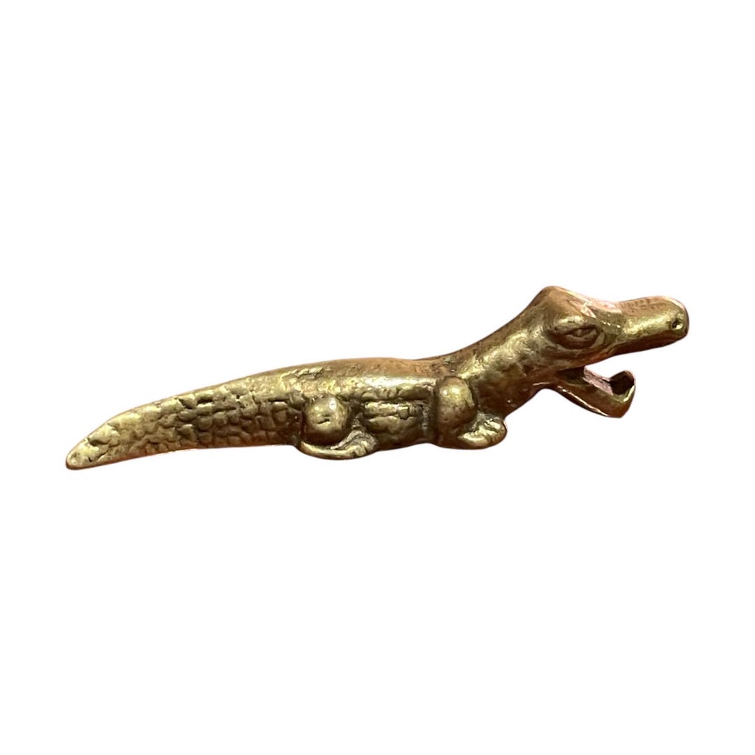 Vintage Brass Alligator Bottle Opener or Paper Weight - Etsy