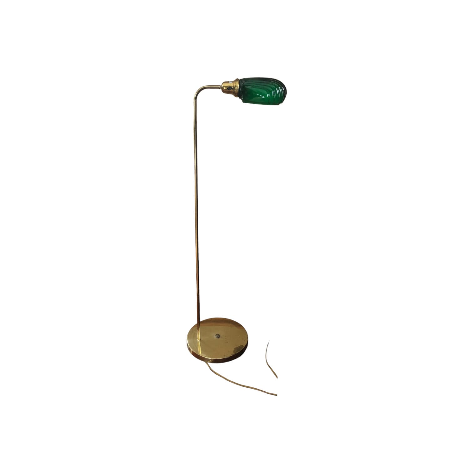 70s Mid Century Modern MCM Green Shade Clam Shell Floor Lamp, Vintage ...