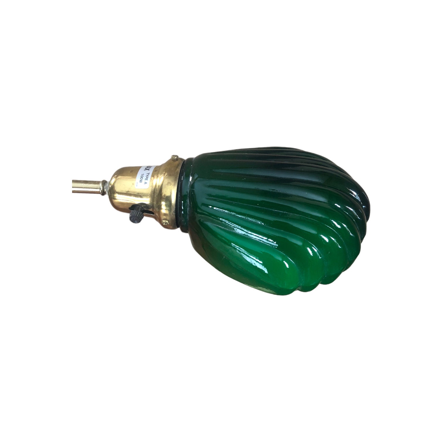70s Mid Century Modern MCM Green Shade Clam Shell Floor Lamp, Vintage ...