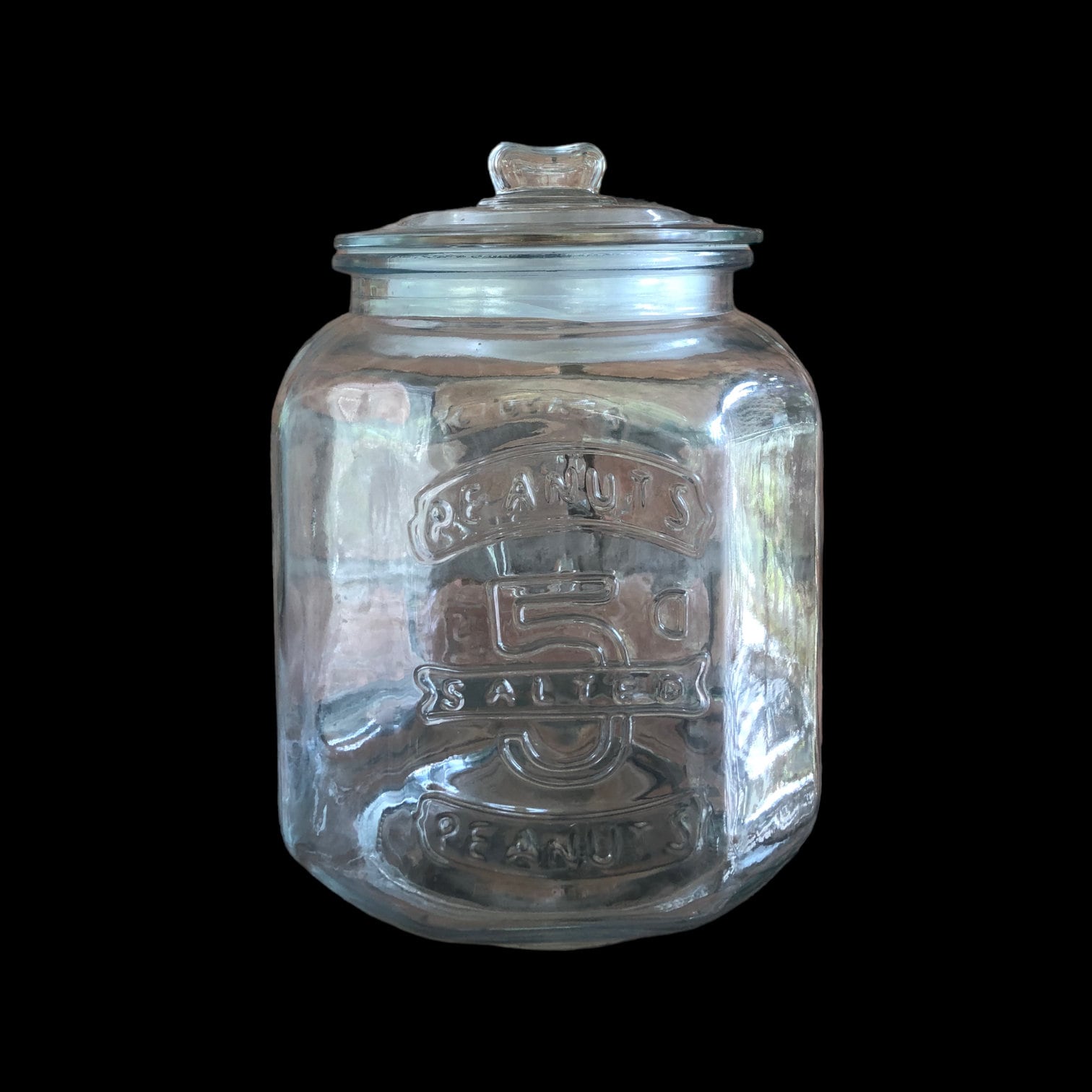 Large Vintage Planters Mr. Peanut Jar 5 Cents Glass Store Counter Jar ...