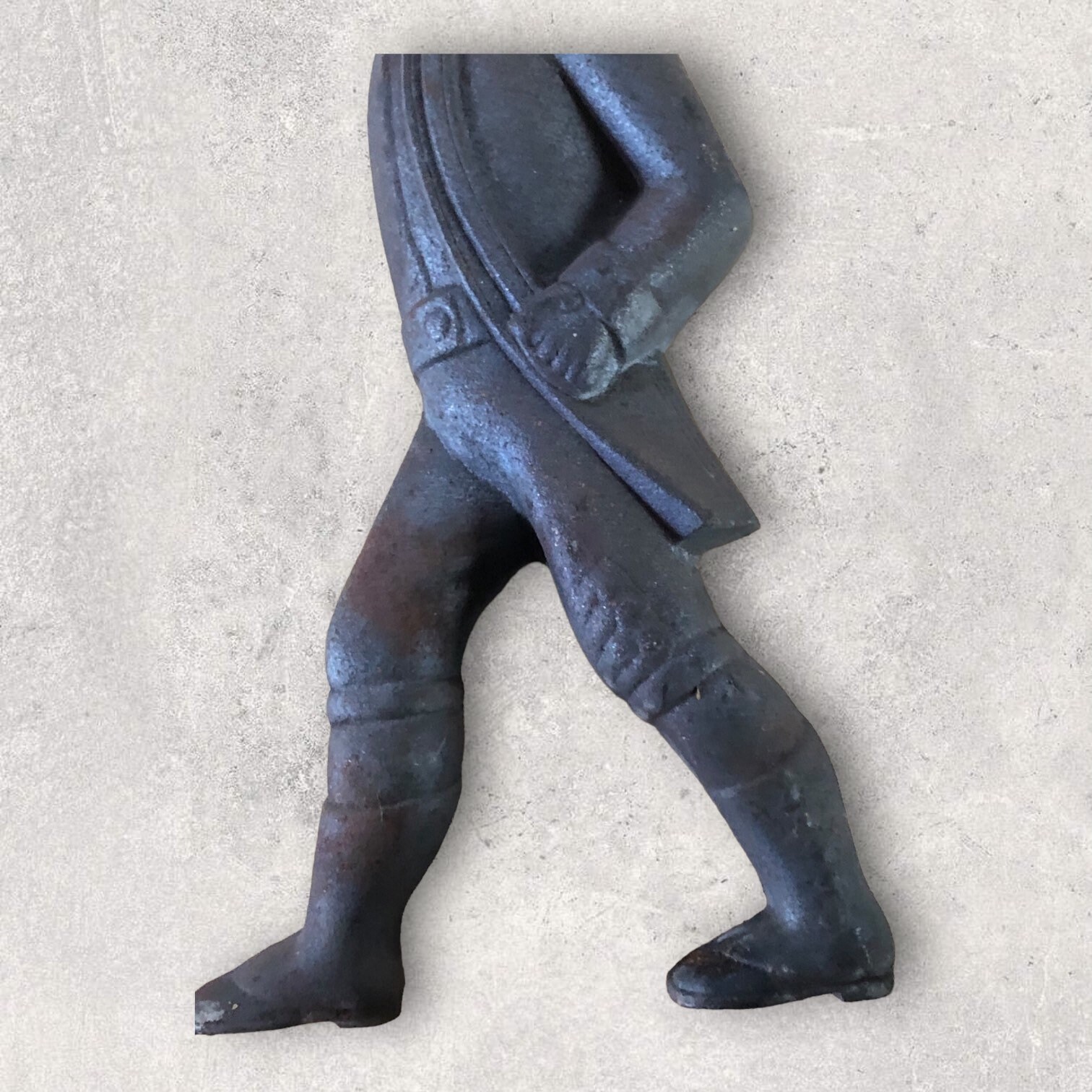 Antique Hessian Soldier Andirons // Fireplace Accessories // Black. - Etsy