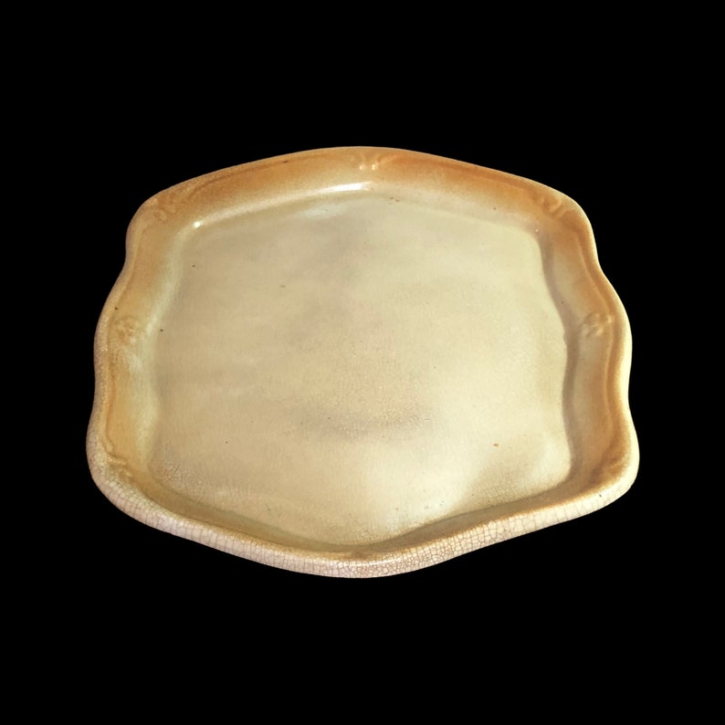 Antique Porcelain Cheese Dish/server Yellow With Orange and - Etsy