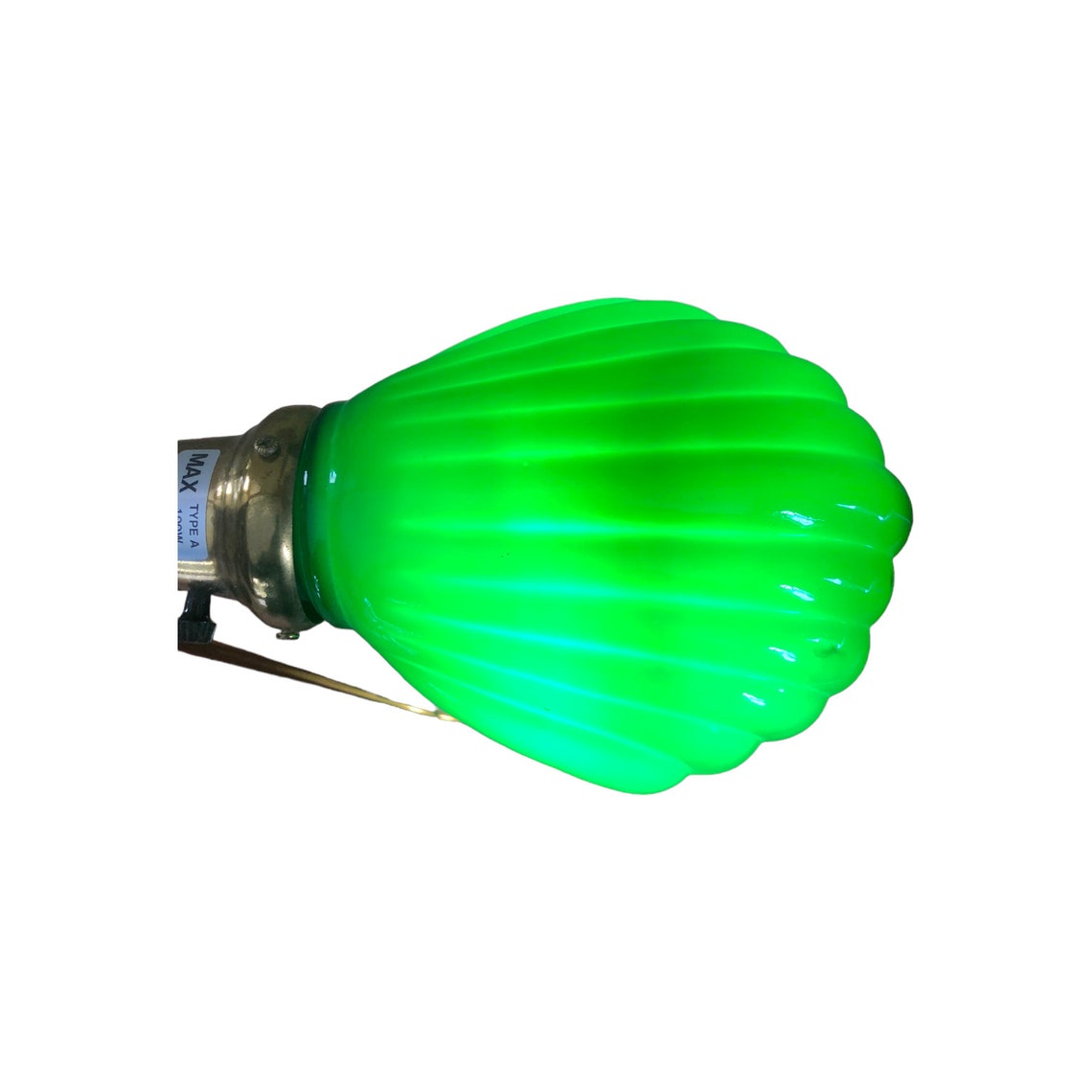 70s Mid Century Modern MCM Green Shade Clam Shell Floor Lamp - Etsy