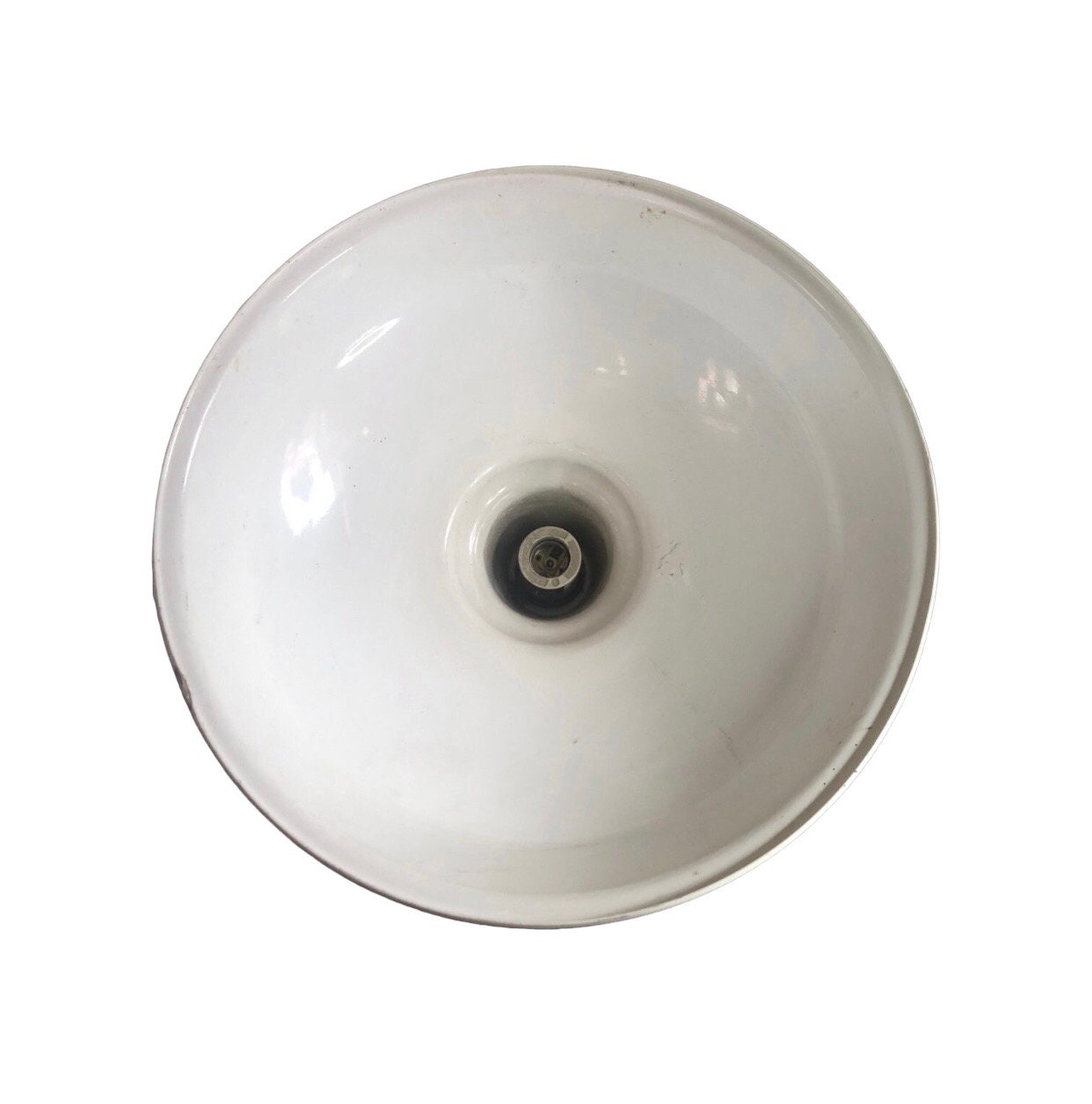 16 Vintage Industrial Benjamin Light Fixture White Enamel Pendant Light ...