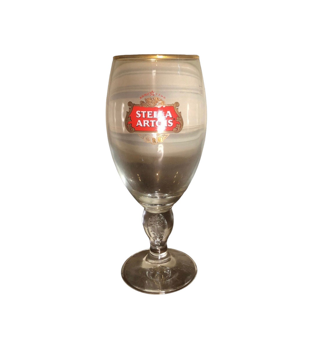 Retro Stella Artois Half Pint Chalice/beer Goblet With Gold Rim ...