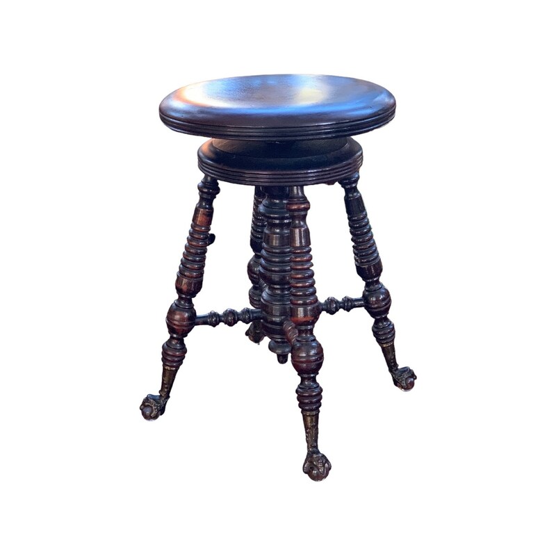 Antique Piano Stool - Etsy