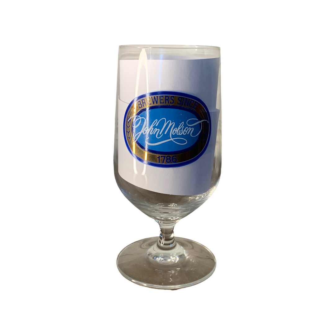 Beer Mug, Stein Glass John Molson Brewers 1786 Gold Blue - Etsy