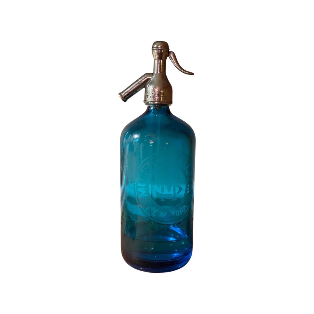 Antique Blue Seltzer Bottle, Seltzer Bottle New York, Vintage Blue ...