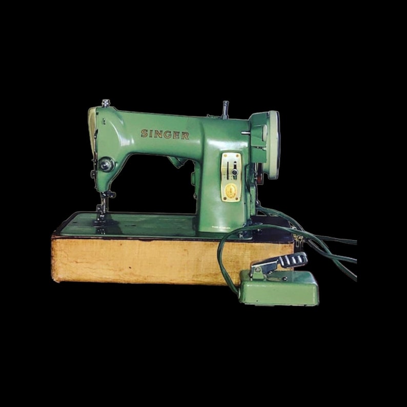 Green Singer Sewing Machine Model RFJ8-8 1950s Portable - Etsy