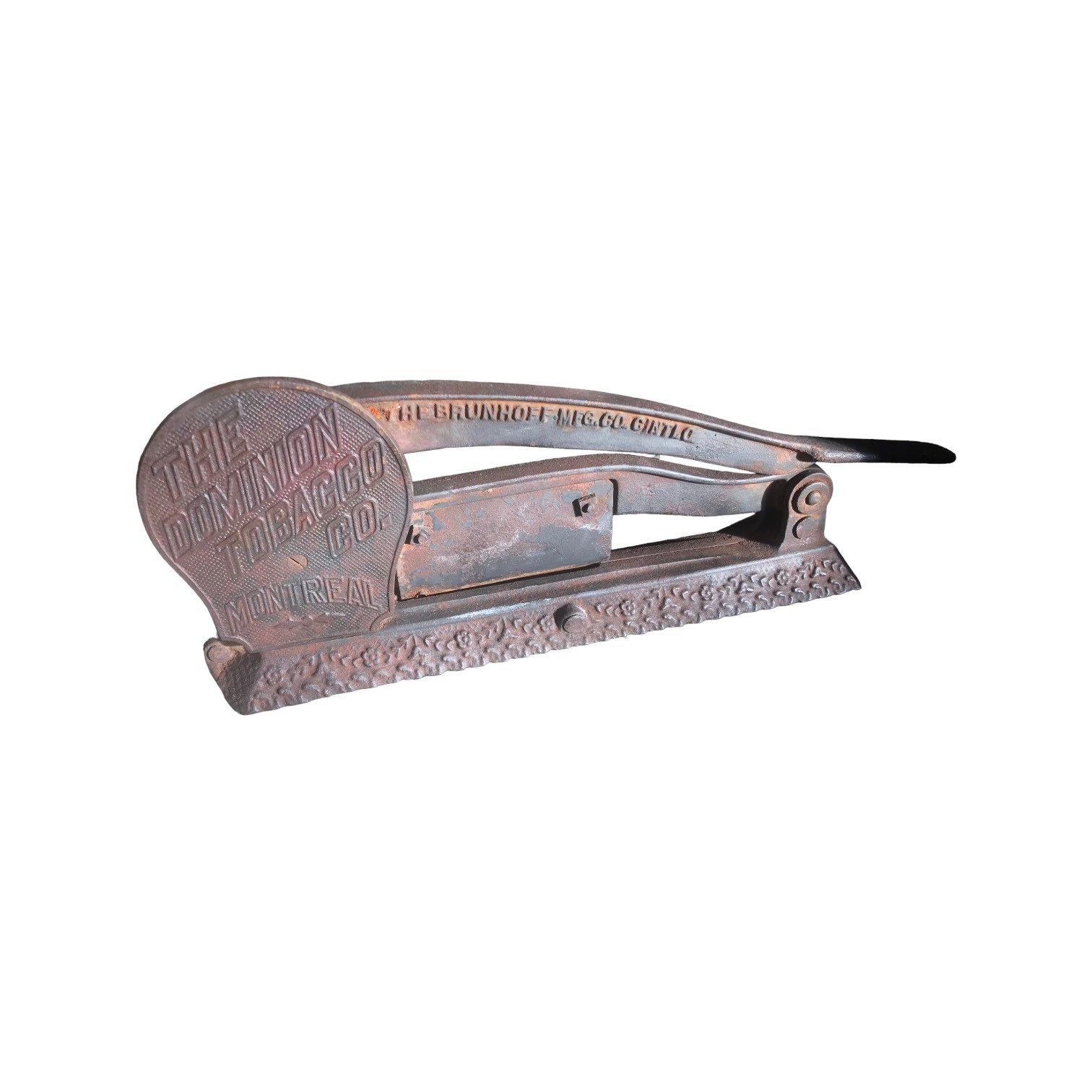 RARE the Dominion Tobacco Co Montreal Counter Top Tobacco Plug Cutter ...