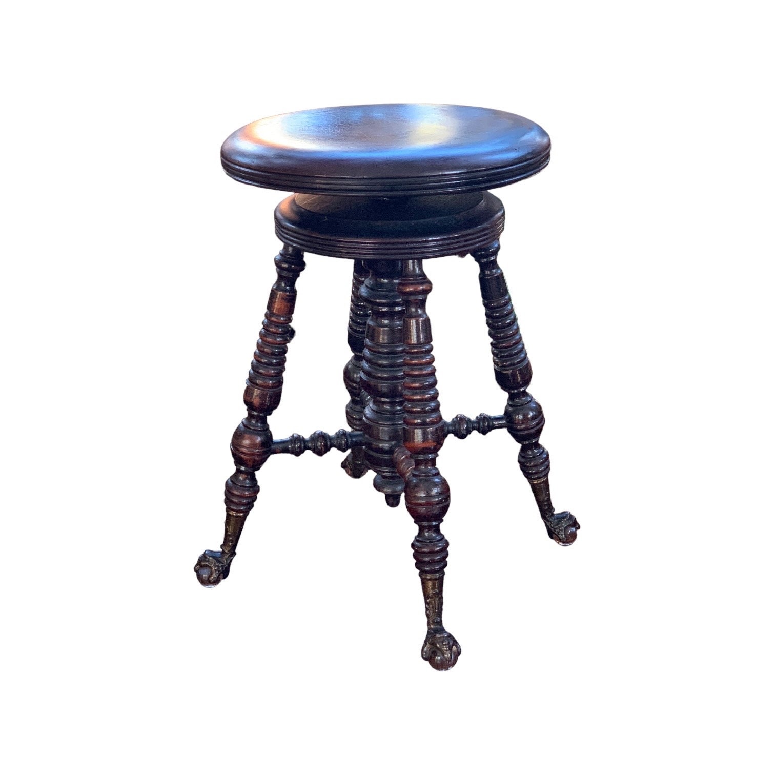 Antique Swivel Adjustable Piano Stool,made by Piano Stool by Thomas ...