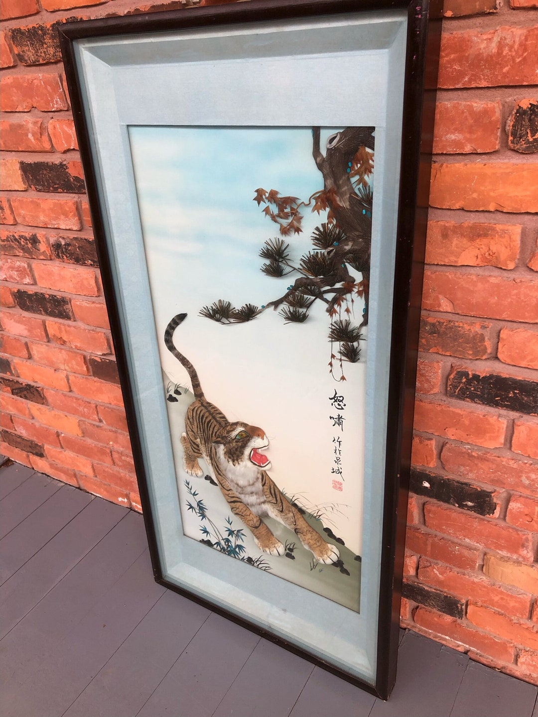 Wall Art Shenyang Feather Art From China. Vintage Tiger, Feather, Art ...