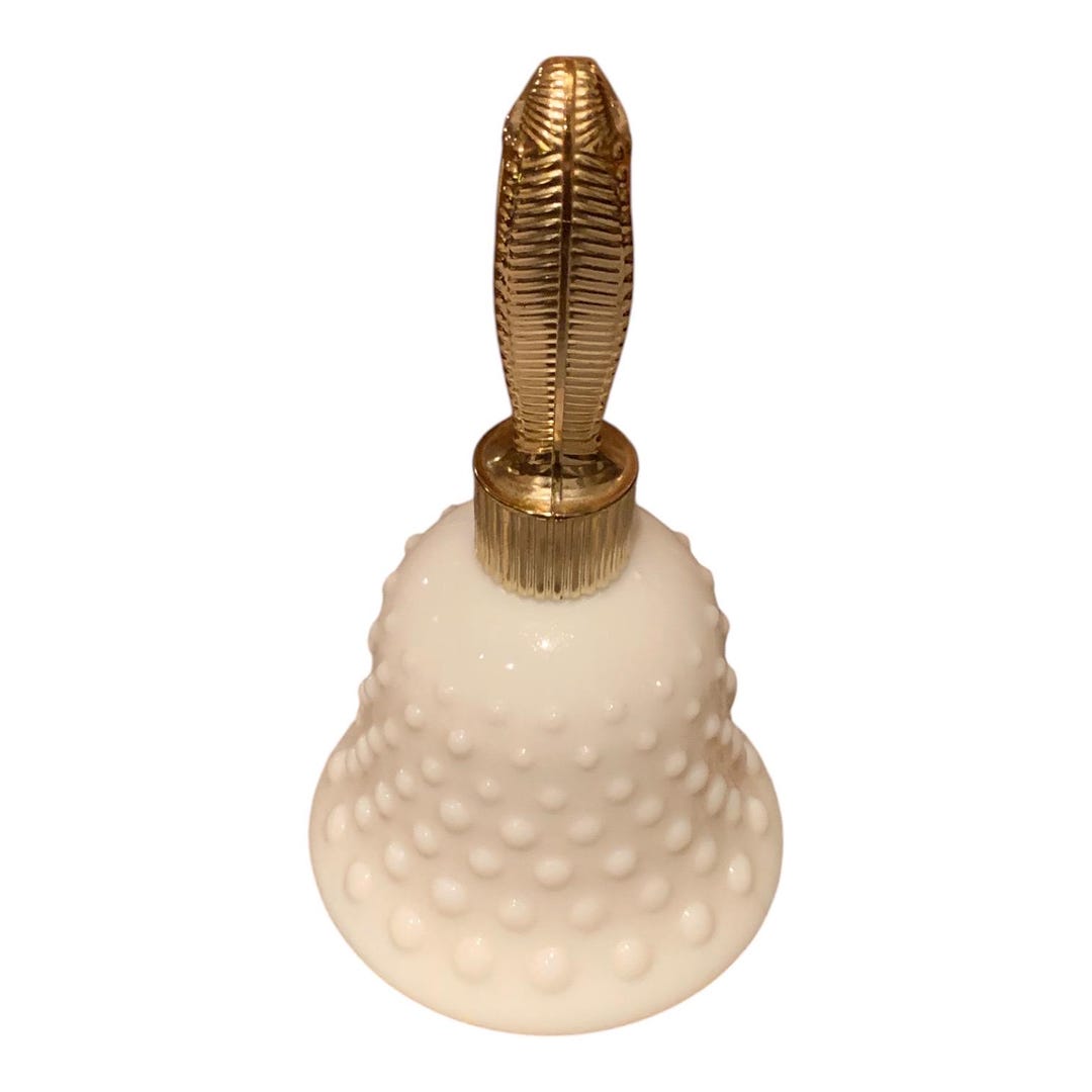 Vintage Avon "topaz" Cologne Milk Glass Hobnail Bell Decanter Empty ...