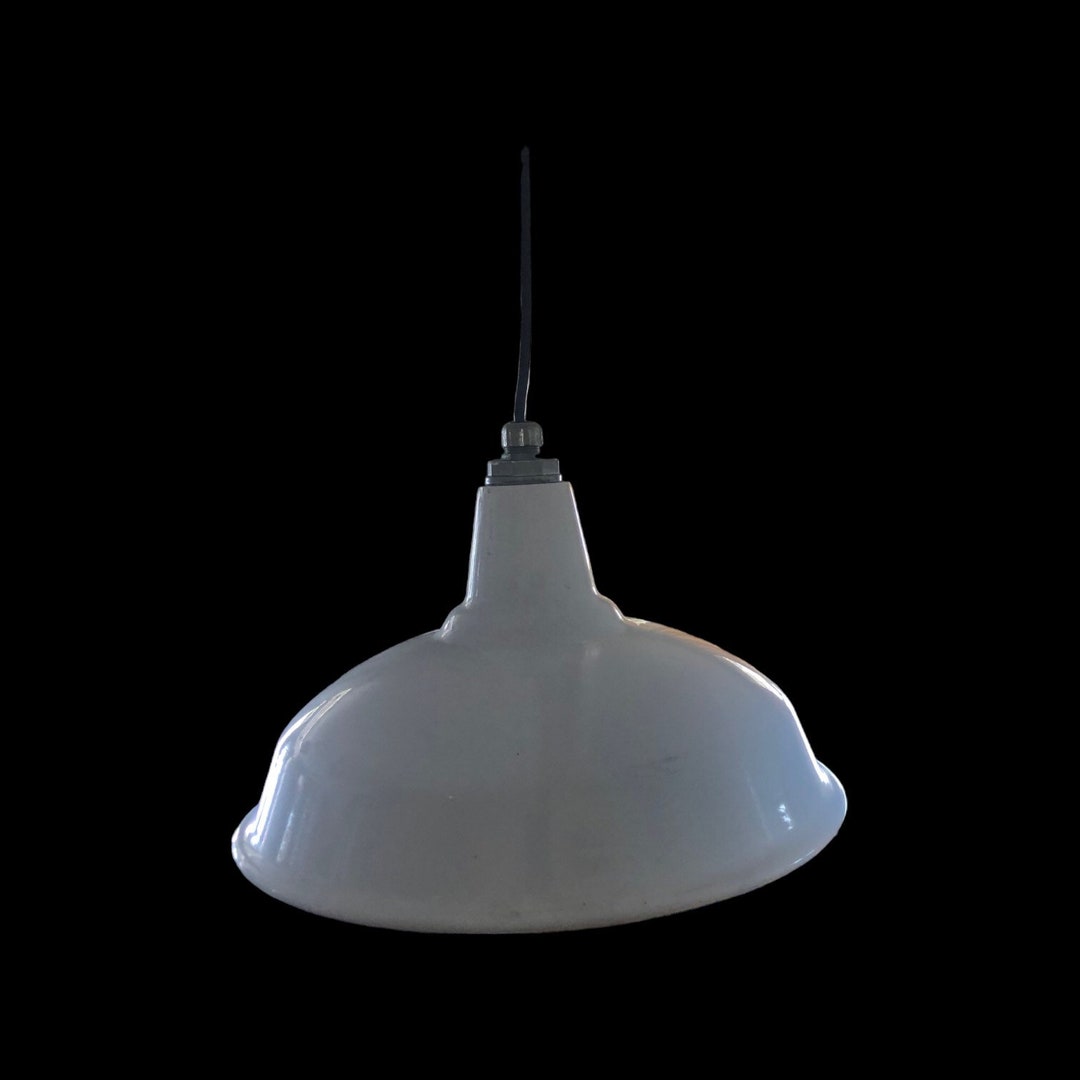 16 Vintage Industrial Benjamin Light Fixture White - Etsy