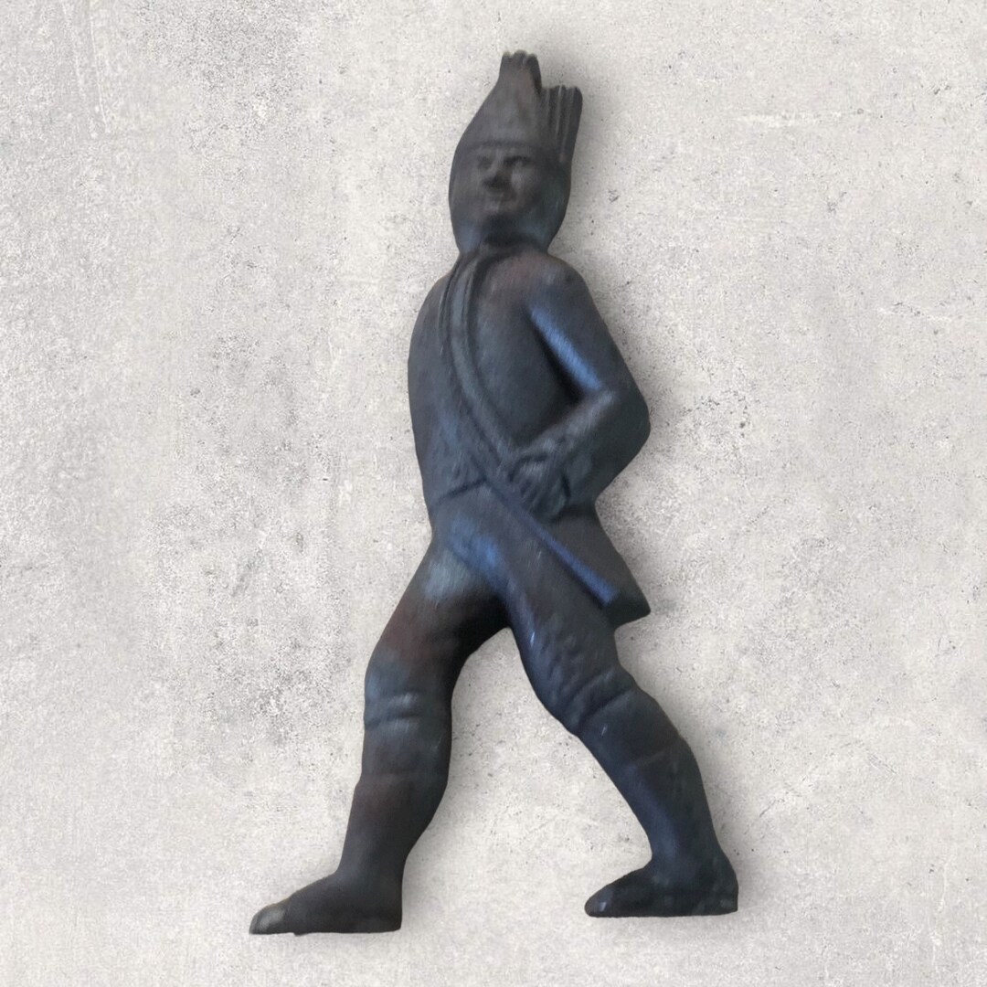 Antique Hessian Soldier Andirons // Fireplace Accessories // Black. - Etsy